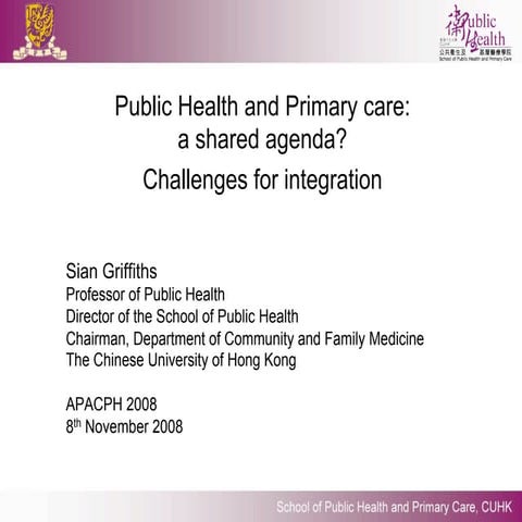 Sian Griffiths presentation WSPCR 2010 | PDF