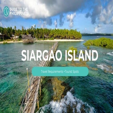 Siargao Tourist Spots and Travel Requirements | PDF