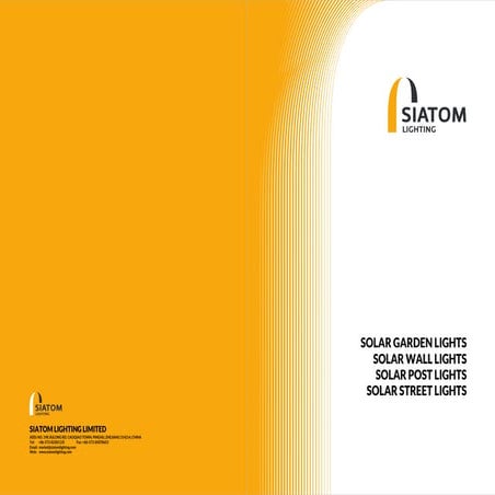 Solar Lights Brochure by Siatom Lighting | PDF