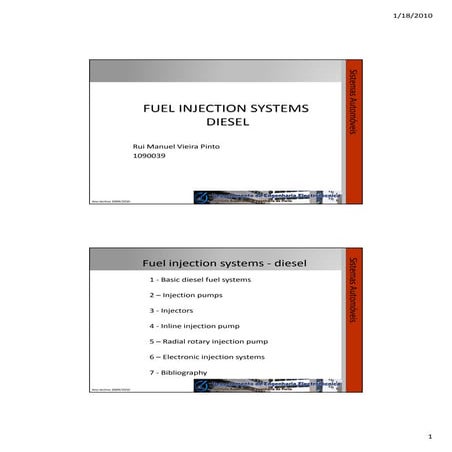 Fuel Injection Systems Diesel | PDF