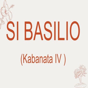 Si Basilio ( Kabanata 6 ) el filibosterismo - Copy.pptx