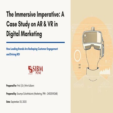 AR & VR in Marketing: Immersive Strategies for 2025. | PPTX