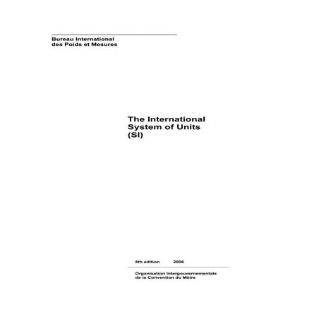 The International System of Units (SI) | PDF