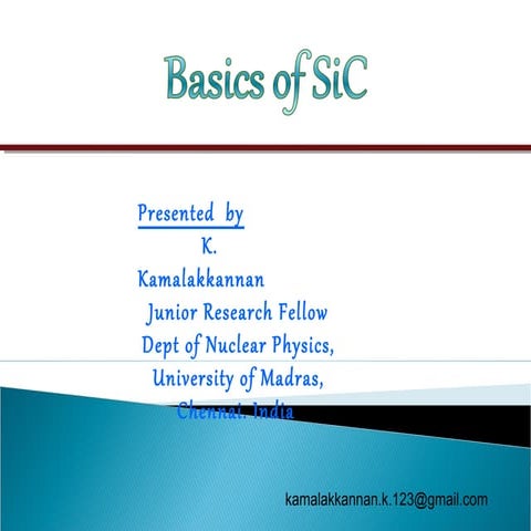 Basics of SiC | PPT | Chemistry | Science