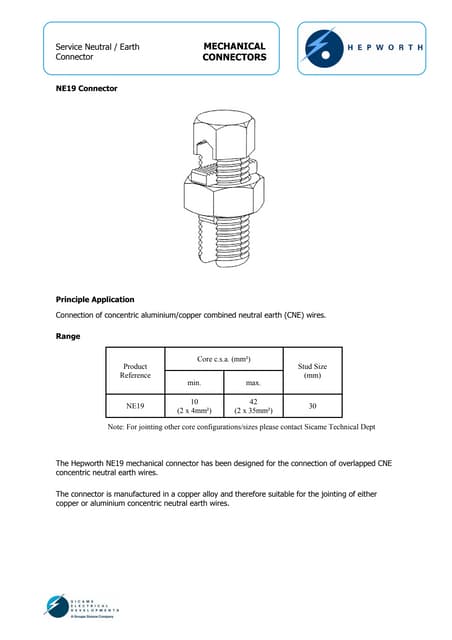 Sicame ML7 Transformer Cable Termination | PDF