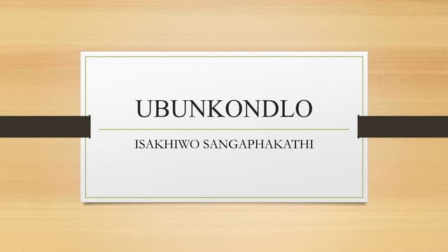 Poems written in Zulu (Izinkondlo) | PPTX