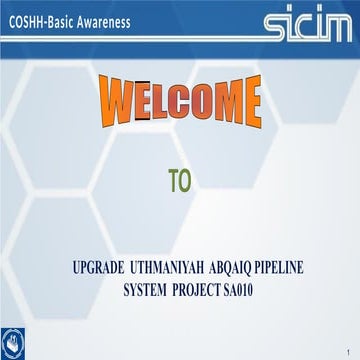 Sicim-COSHH Training checmical management.pptx | Lung and Respiratory ...