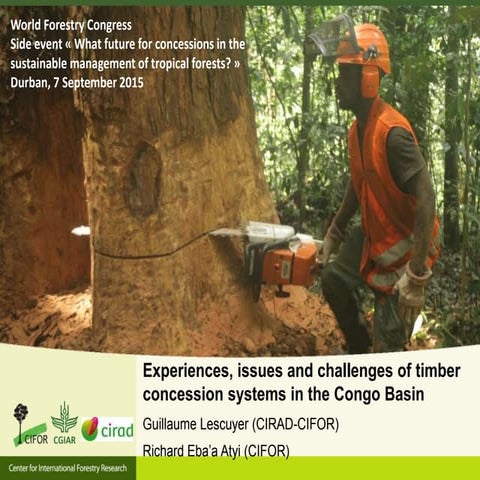 Experiences, issues and challenges of timber concession systems in the ...
