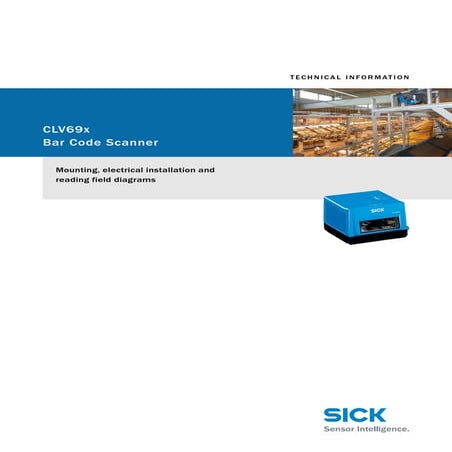 시크 SICK CLV690 1D 산업용 고정식 바코드스캐너 매뉴얼 | PDF