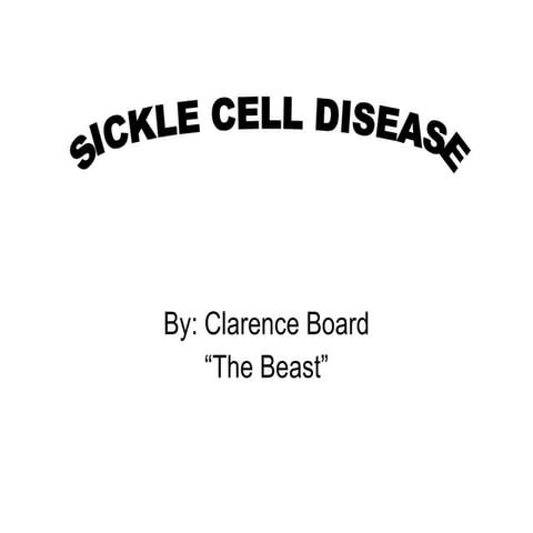 Sickle Cell | PPT | Blood Disorders | Diseases and Conditions
