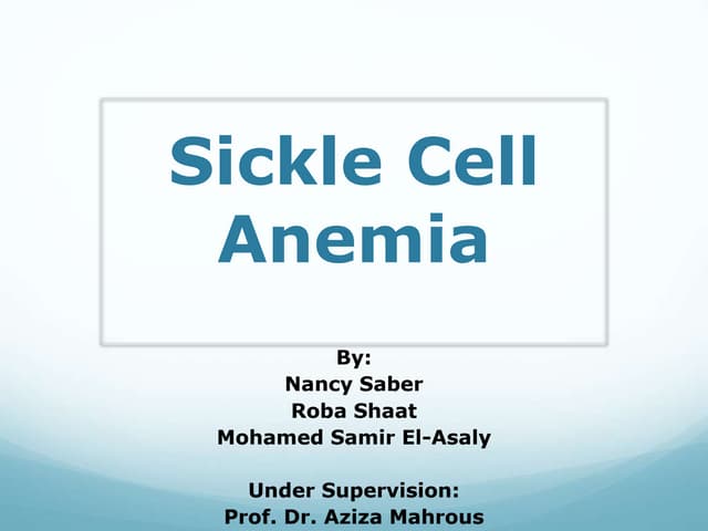 Sickle cell disease | PPTX