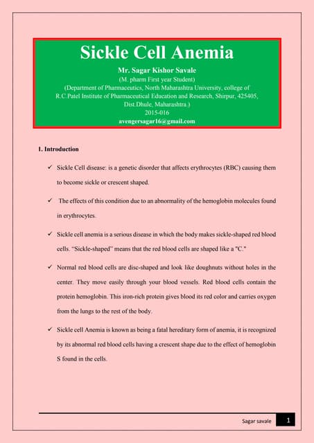 Sickle cell anemia | PPT