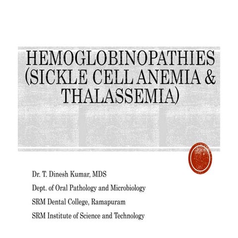 Sickle cell Anemia & thalassemia | PPTX