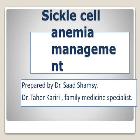sickle cell anemia | PPTX
