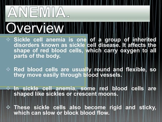 Sickle cell anemia presentation | PPTX