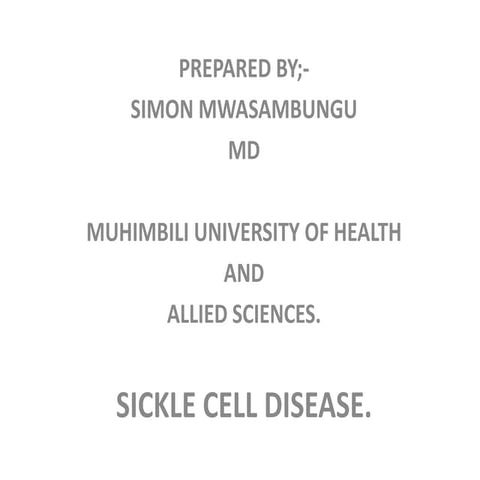 Sickle cell disease | PPTX