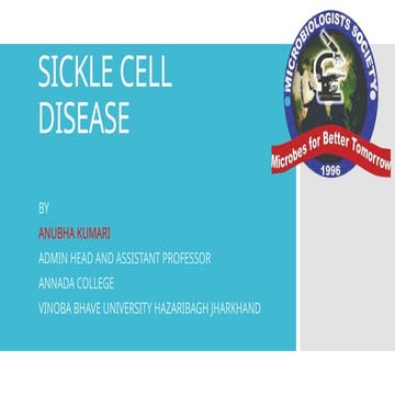SICKLE CELL DISEASE BY ANUBHA MA'AM. FULL DETAIL | PPTX