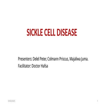 SICKLE CELL DISEASE PED-MD4-1.udom-chas pptx | PPTX