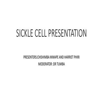 SICKLE CELL PRESENTATION.pptx case study | PPT | Free Download