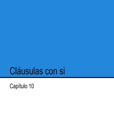 Si clauses | PPT