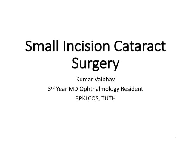 Intracapsular Cataract extraction | PPTX