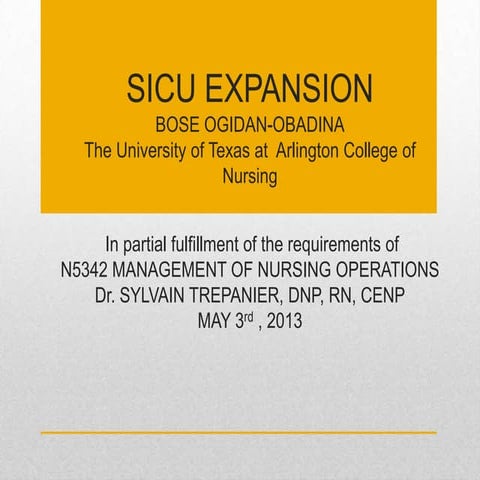 Sicu Power Point Presentation | PPT