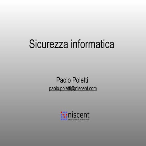 Sicurezza informatica | PPT