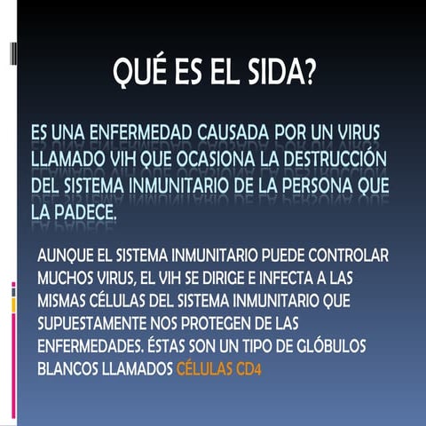 EL SIDA: Definicion y mas | PPTX