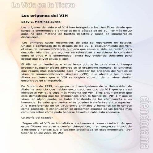 ORIGEN DEL VIH | PDF