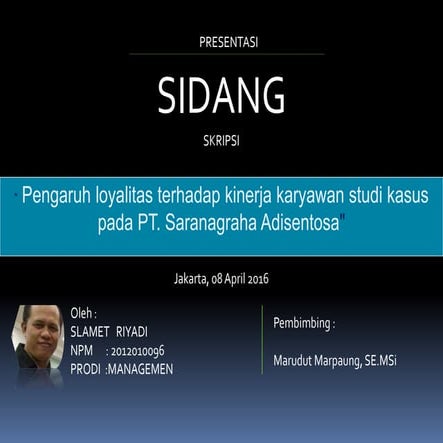 Slide Presentasi Proposal Tesis S2, Universitas Gadjah Mada | PPSX