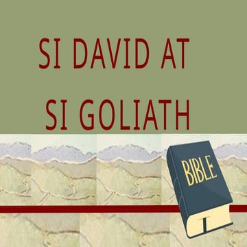 SI DAVID AT SI GOLIATH: KUWENTONG BIBLIA | PPTX