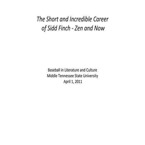 Sidd Finch apr11 | PPT