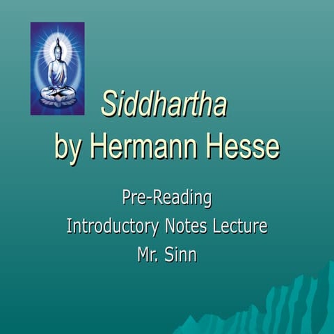 Siddhartha | PPT | Buddhism | Religion & Spirituality