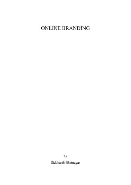 Online branding: Digital Marketing | PPTX | Internet | Computing