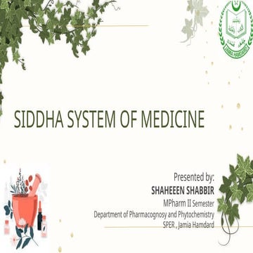 SIDDHA SYSTEM OF MEDICINE PHARMACY.pptx