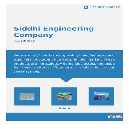 Siddhi Engineering Co., Mumbai ,Automotive Parts | PDF | Free Download