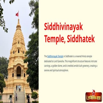 Siddhivinayak - Temple - Siddhatek.pptx