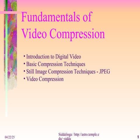 Video compression standard and multimedia concepts | PPT