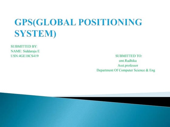 Presentation On Gps Global Positioning System Ppt