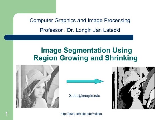 Region Splitting and Merging Technique For Image segmentation. | PPT