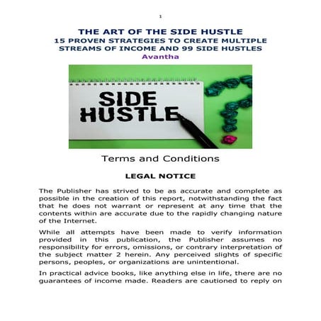 THE ART OF THE SIDE HUSTLE | PDF