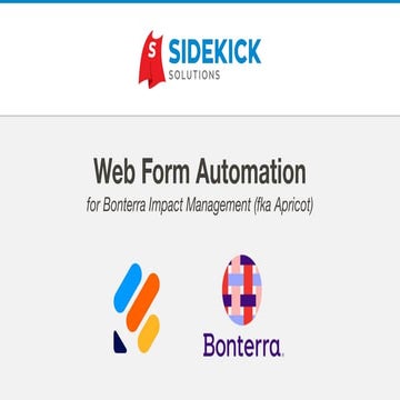 Web Form Automation for Bonterra Impact Management (fka Social Solutions Apricot) | PDF ...