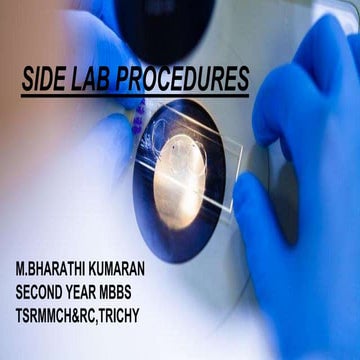 SIDE LAB PROCEDURES .pptx | Skin and Dermatology | Diseases and Conditions