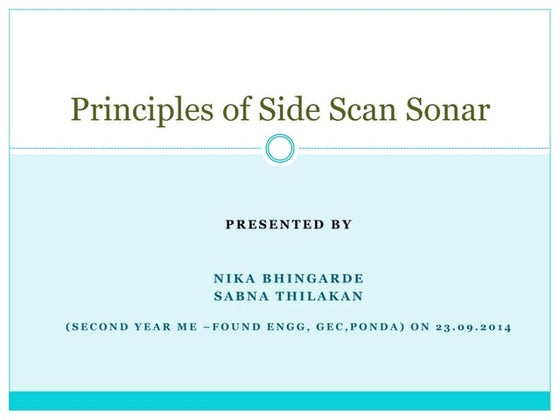Side scan sonar | PPT