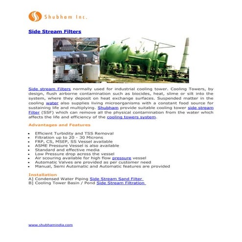 Side stream filters | PDF