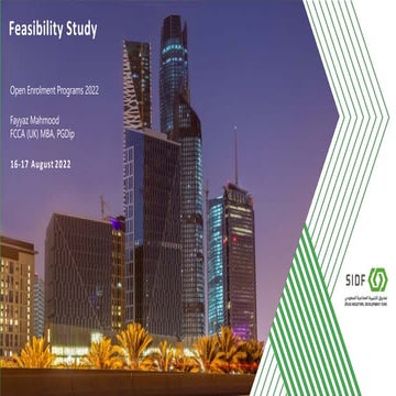 SIDF Feasibility Study Slides 2, RIO, Business | PDF