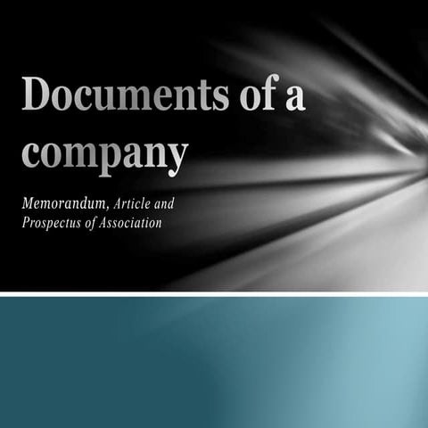 documents of a company | PPTX