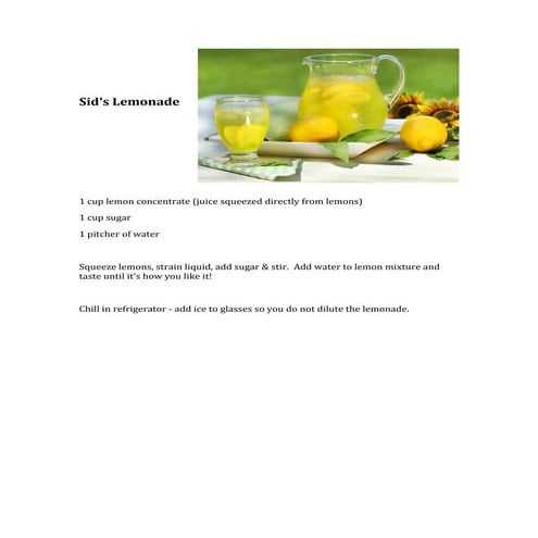 Sidra's lemonade | PDF