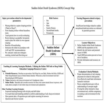 SIDS Concept Map Sample Chart - Nursing classes | PPT
