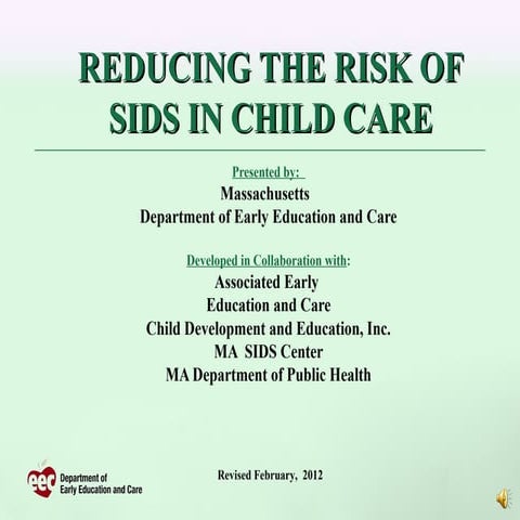 Reducing the Risk of SIDS in Child Care | PPS
